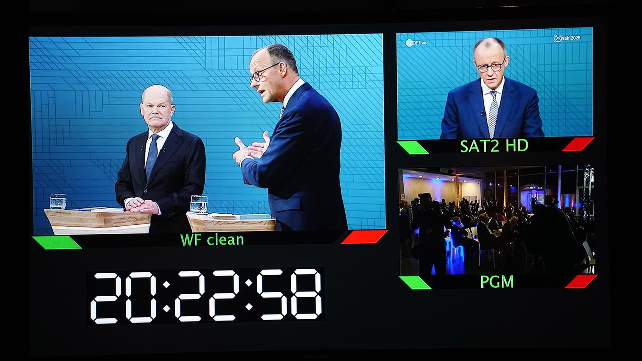 Scholz vs. Merz im TV-Duell - 3sat-Mediathek
